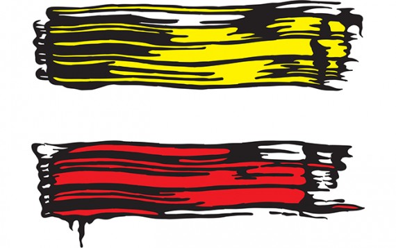 Brush Stroke #4 in Yellow and Red – Todd A. Griffith